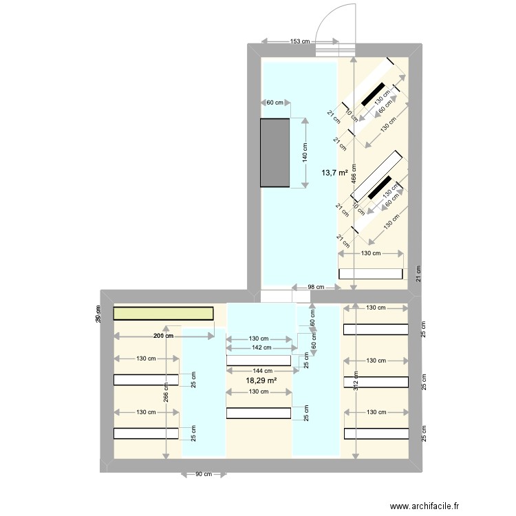 Local à vélo - Plan dessiné par jbd63