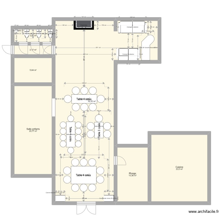 mariage - Plan 7 pièces 142 m2 dessiné par melmacadam73