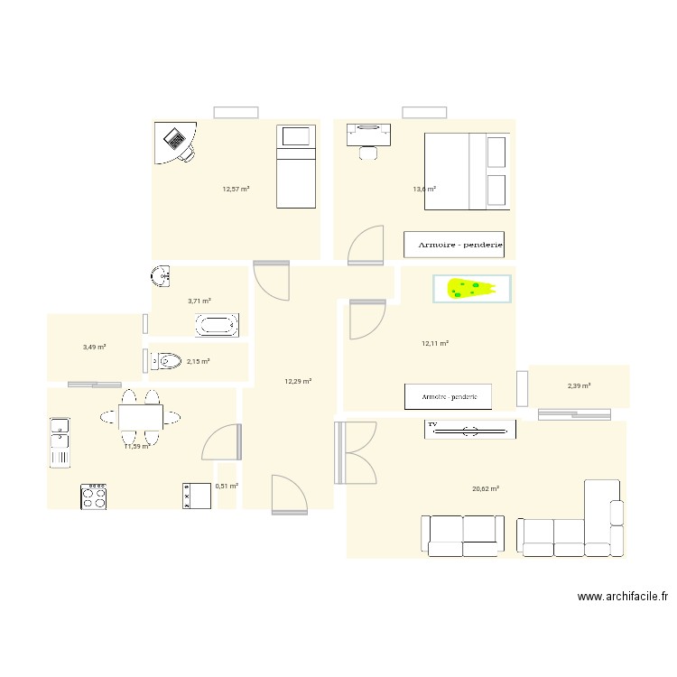 AADL F4 - Plan dessiné par roofmarseille