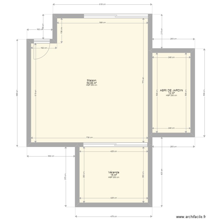 Véranda - Plan dessiné par Celestin2506