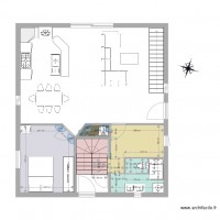 Studio 25m2 - Plan 5 pièces 24 m2 dessiné par leblanc2002