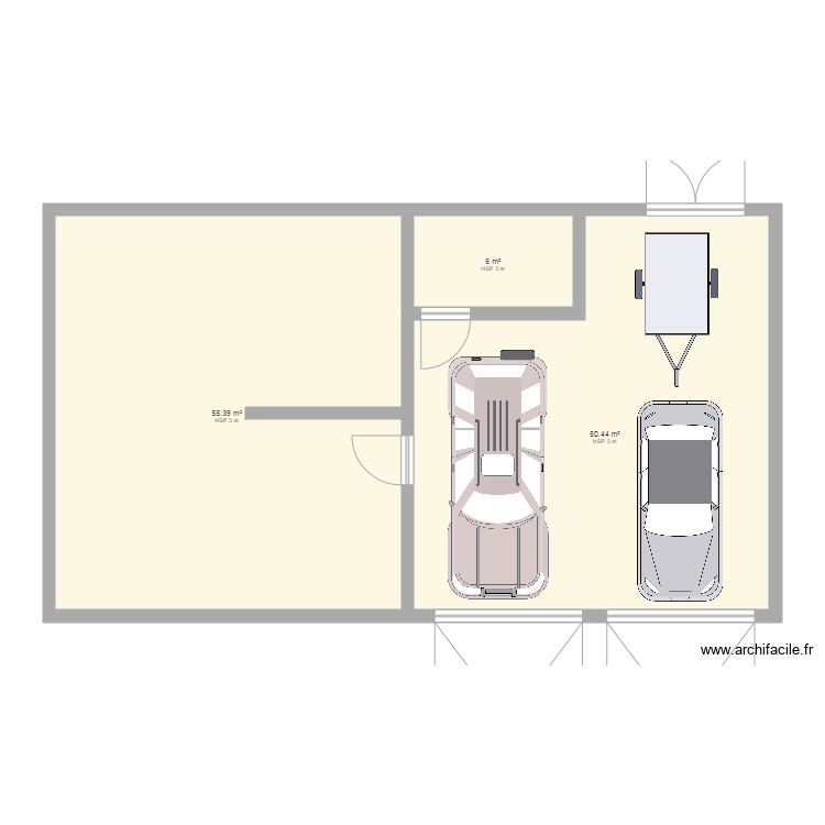maison rectangle - Plan dessiné par max1105