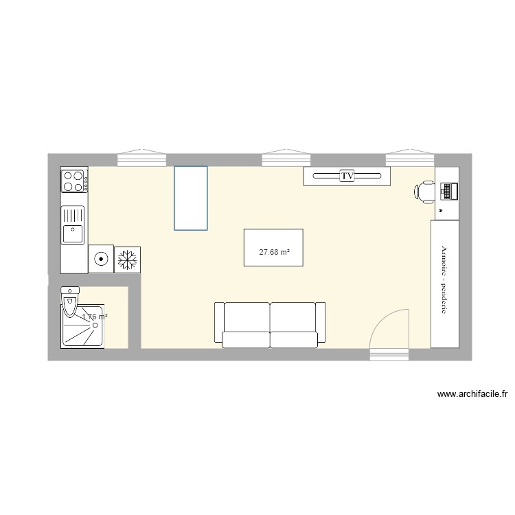Studio v2 - Plan dessiné par Jeffspp