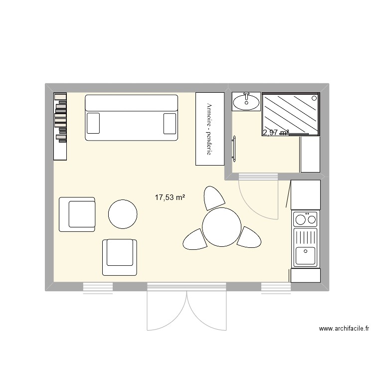 studio - Plan dessiné par AliBerger