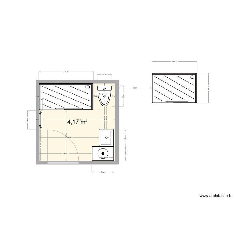 Plan – Salle de douche Flav 2 – Par Gégé21160 ️ | ArchiFacile