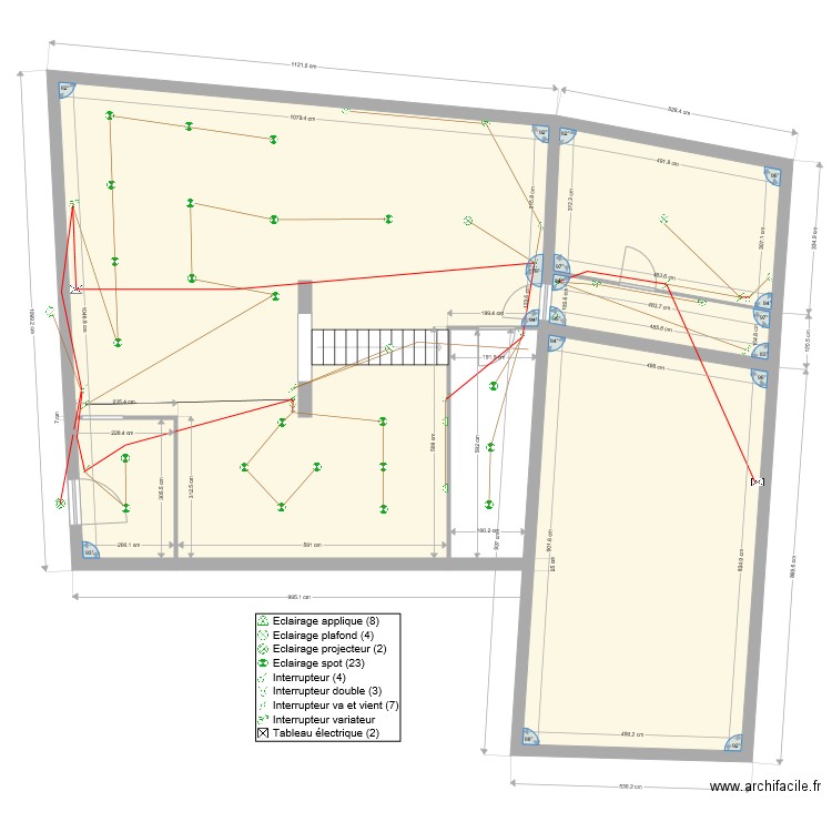 massingy elec 1 er eclairage - Plan dessiné par marielorenzo