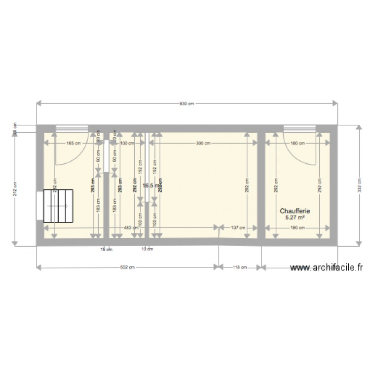 Salle de Douche - Plan dessiné par david tumelaire