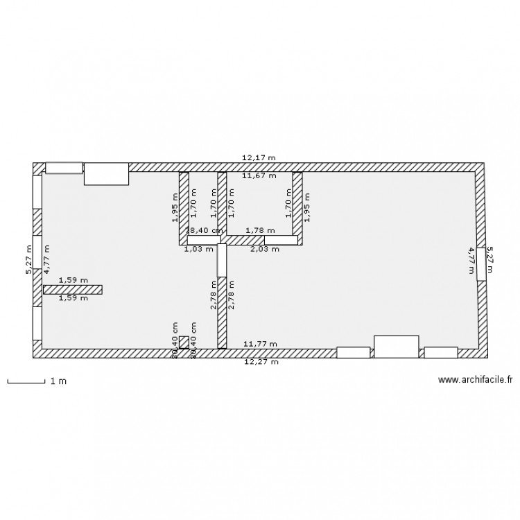 55m2 cheminée c - Plan dessiné par novice69500