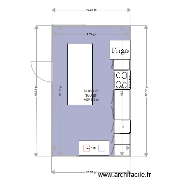 Plan – Cuisine 1 – Par krchile9 ️ | ArchiFacile