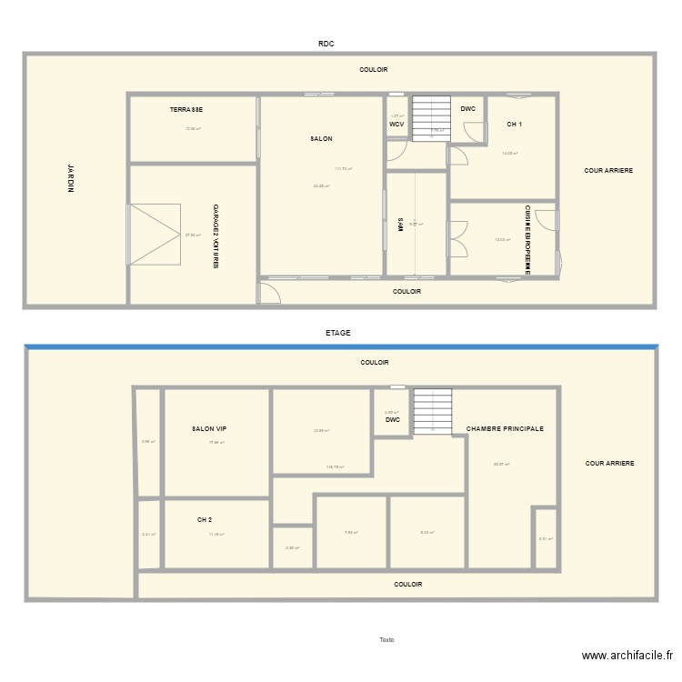 NOUVEAU PLAN RDC DUPLIQUER - Plan dessiné par Zouzoua