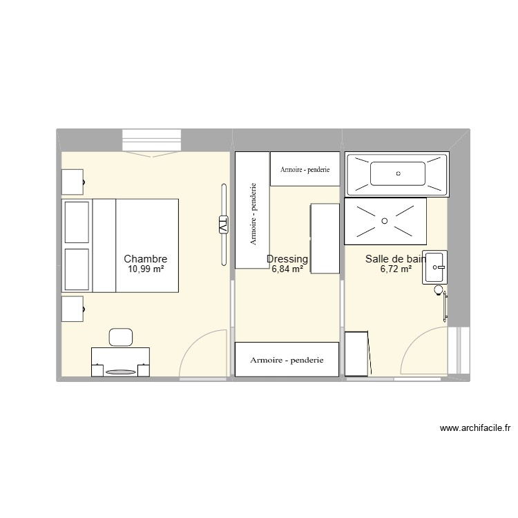 Plan Suite Parentale 25m2