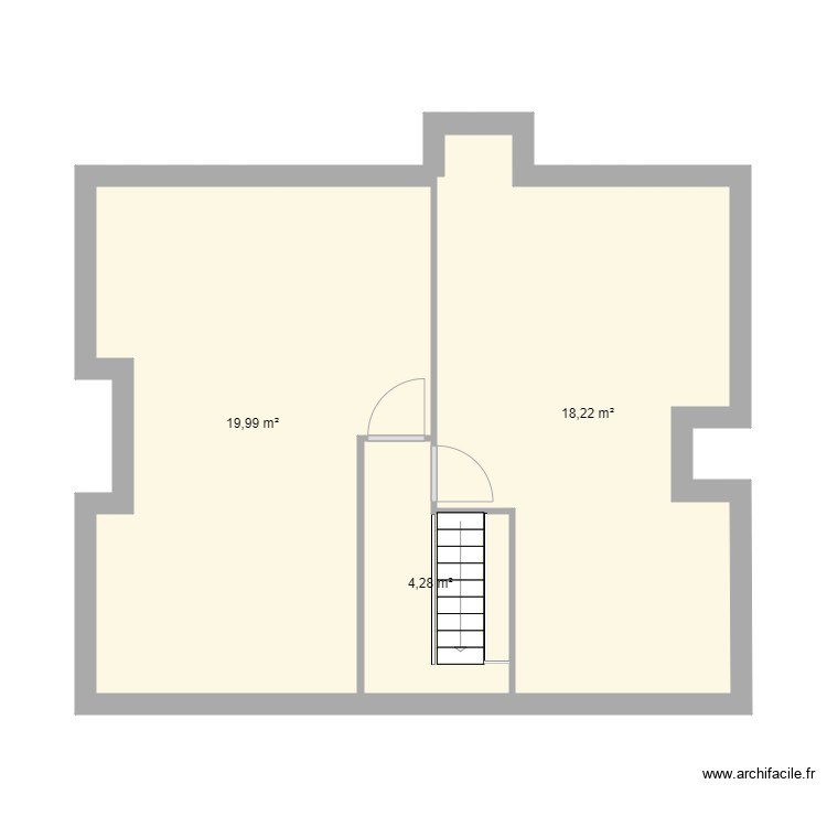KER-BAGAD niv +1 - Plan 3 pièces 42 m2 dessiné par egoblet