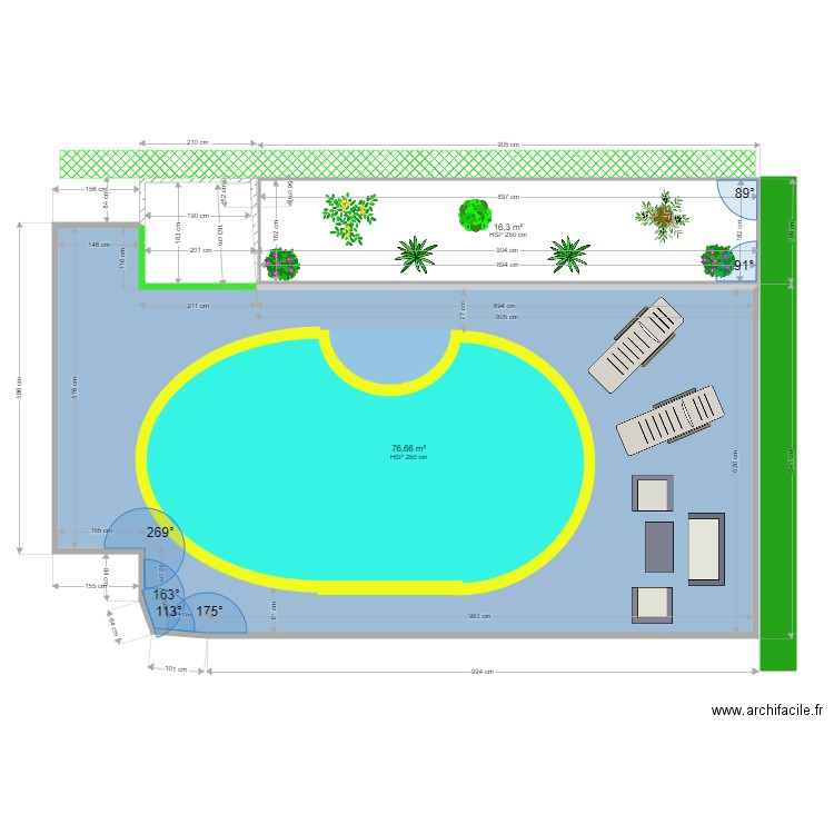 Piscine 1 - Plan dessiné par Lionelcascant