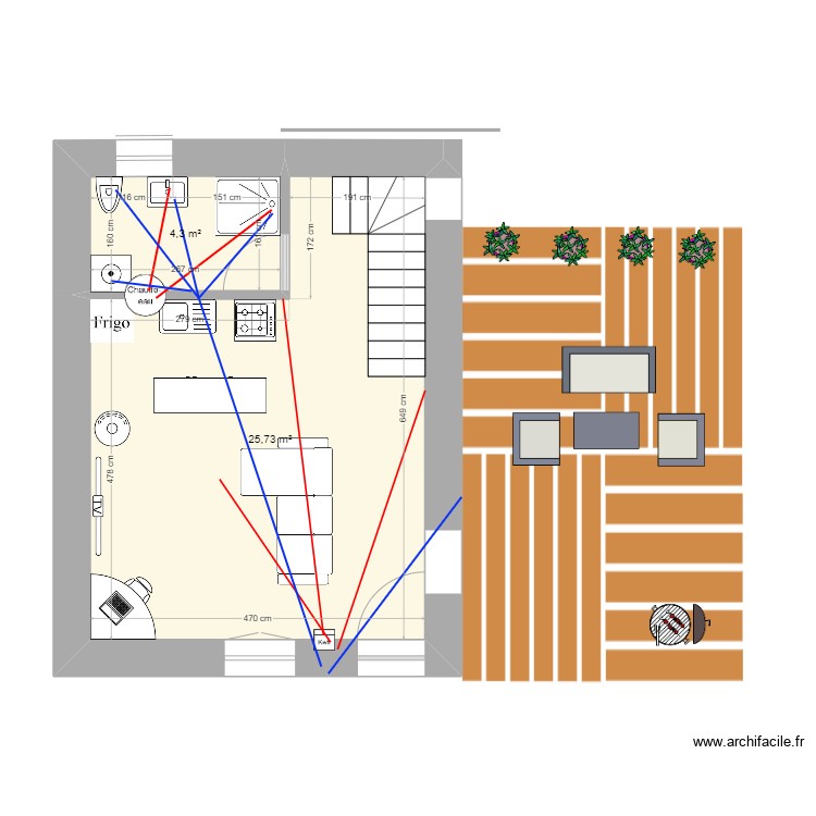 brantry 3 - Plan 2 pièces 30 m2 dessiné par hm44
