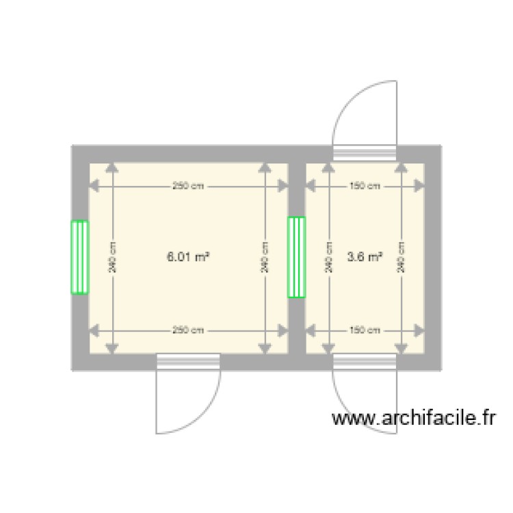 Guérite - Plan dessiné par Isaug