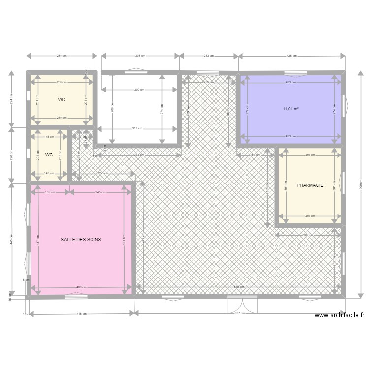 Plan – Maison Moderne de 3 Chambres , 1 Salon et 2 Douches interne avec ...