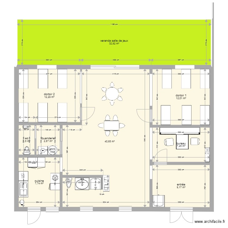 micr creche - Plan dessiné par gibbons