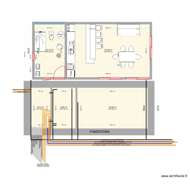 Plan – PROJET LOCAL PISCINE VERSION3 – Par Dodofifi ️ | ArchiFacile