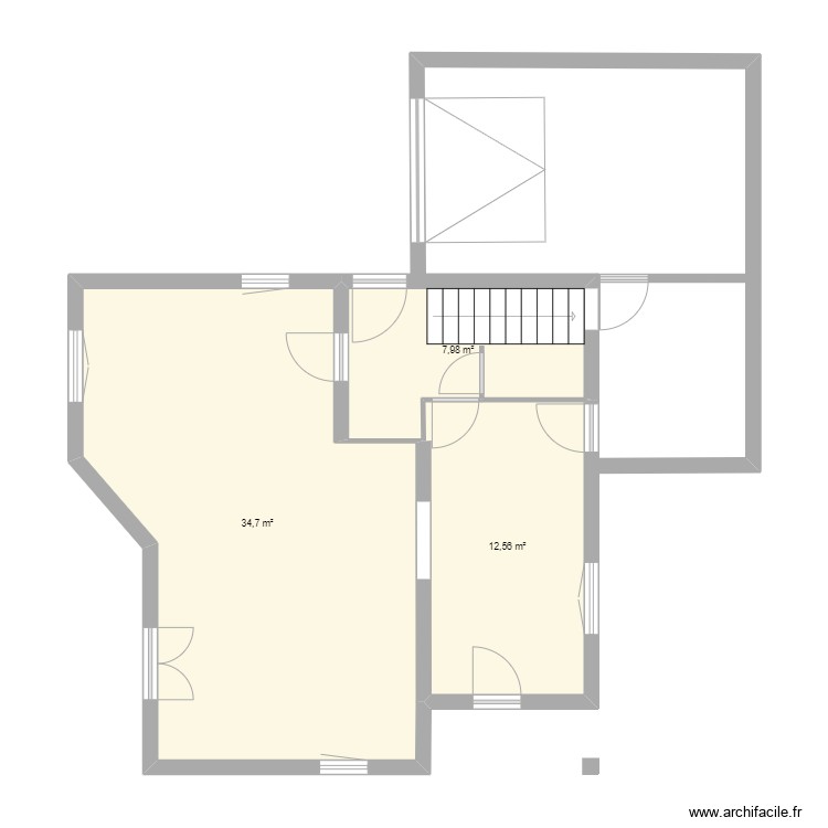 25B - Plan 3 pièces 55 m2 dessiné par archy med