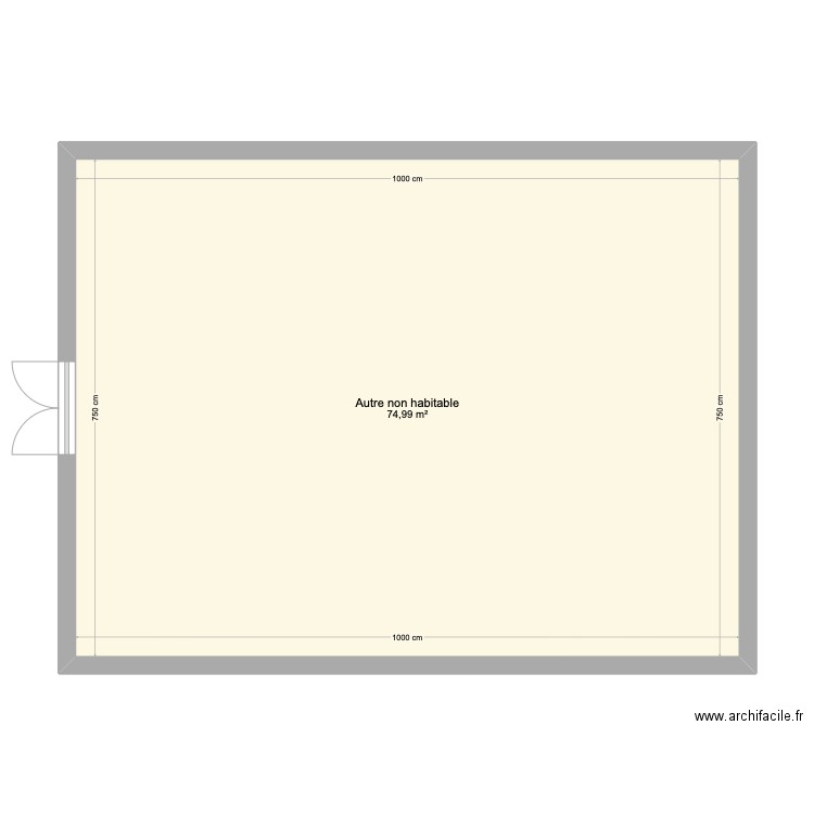 Chaff Entrepot - Plan 1 pièce 75 m2 dessiné par FrançoisPlan