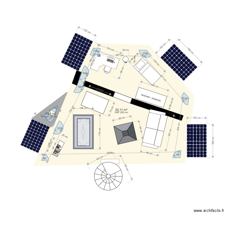 cabane - Plan dessiné par jayden