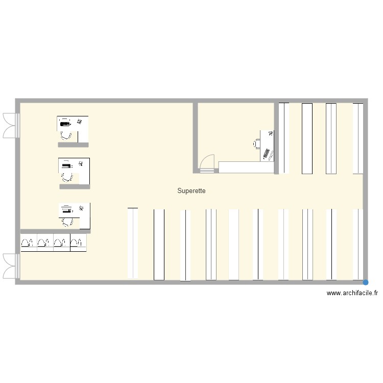 superette - Plan dessiné par neco