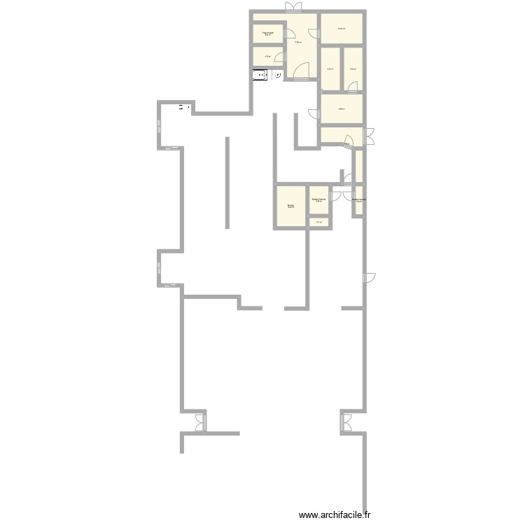 plan resto Mcdo - Plan 12 pièces 86 m2 dessiné par Margot_scht