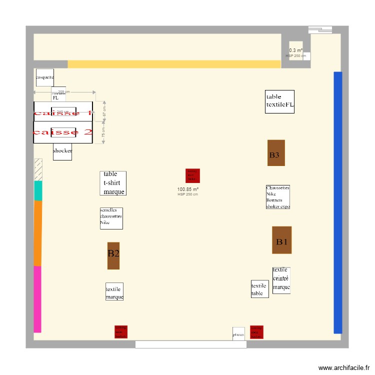Plan – Foot Locker plan – Par aly161001 ️ | ArchiFacile