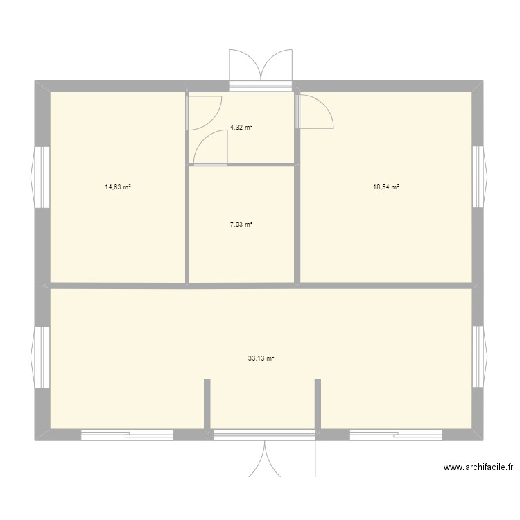 bureau commande - Plan 5 pièces 78 m2 dessiné par malek mkhn