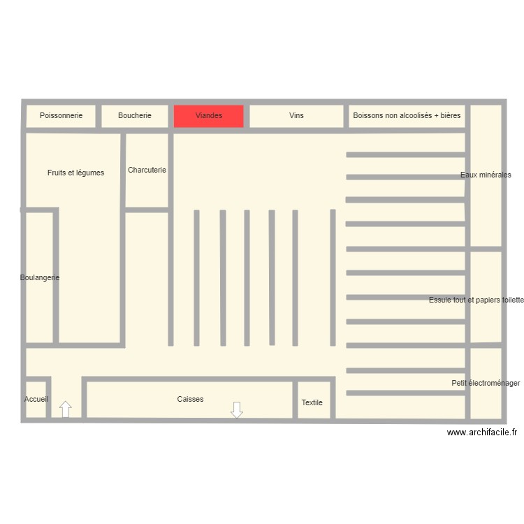 Plan Carrefour market - Plan dessiné par charlotte830225
