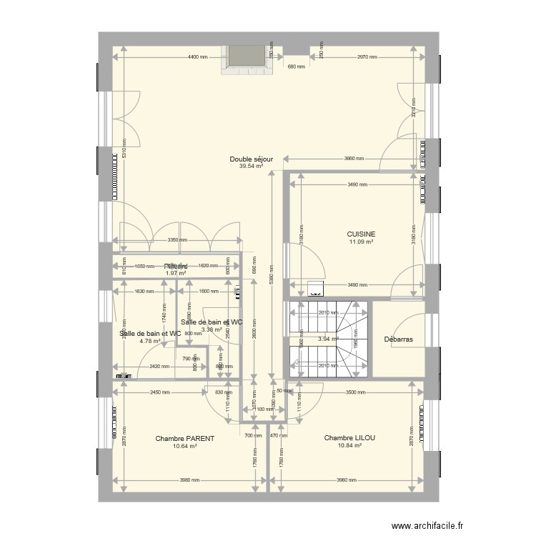 Plan – maison COTATION – Par ALAN4450 ️ | ArchiFacile