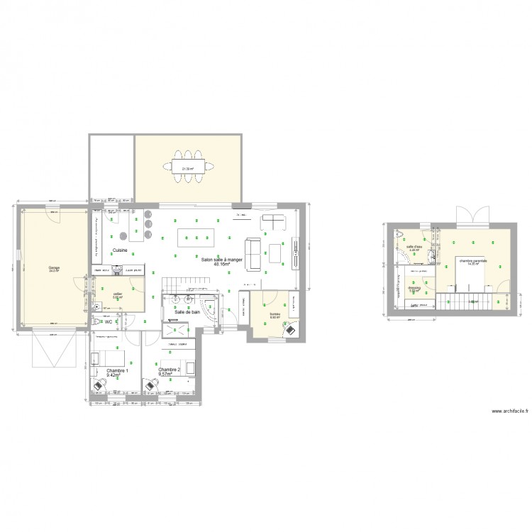plan pour spots - Plan dessiné par charlineremandet