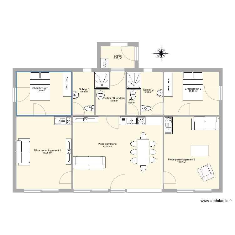 Vivre ensemble - Plan dessiné par Valzester