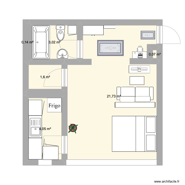 chop house - Plan 6 pièces 31 m2 dessiné par choupialex