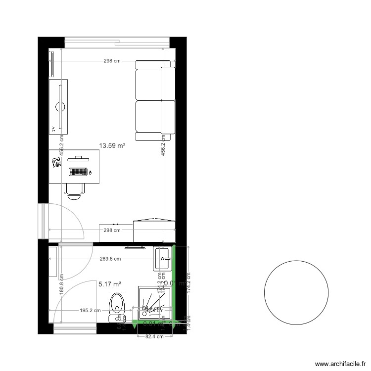 Plan définitif cabinet IDE - Plan dessiné par nanette73