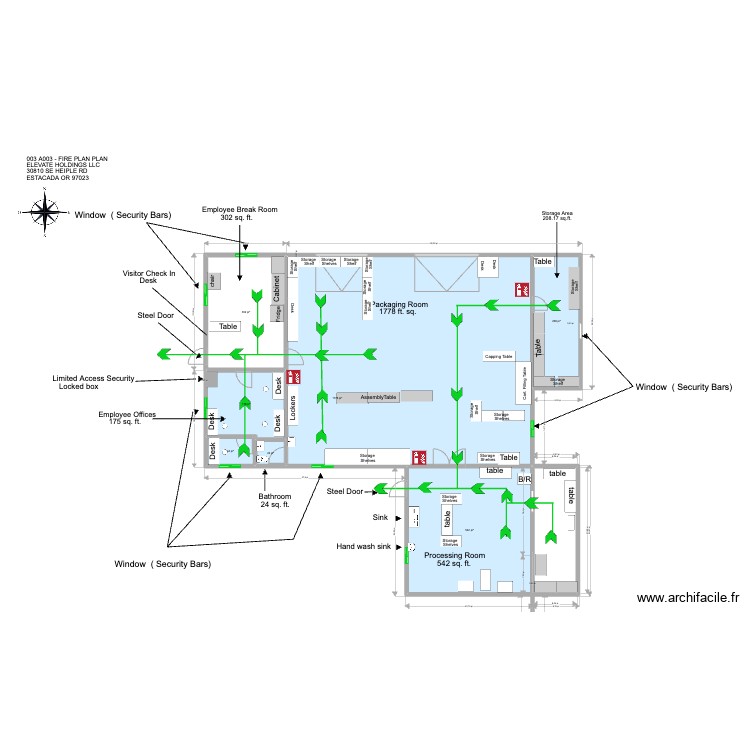 Plan – warehouse Fire plan 8/24/22 – Par emelio1 ️ | ArchiFacile