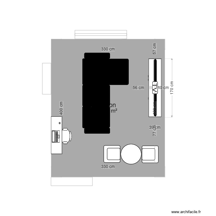 Plan – Salon de 13m2 – Par Vacash78 ️ | ArchiFacile
