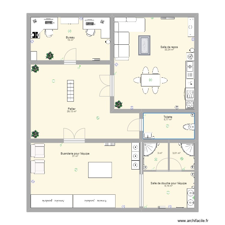 montagnard - Plan 8 pièces 127 m2 dessiné par ameliersl21