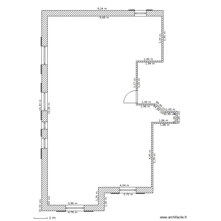 Plan 5 eme etage cote - Plan dessiné par scipalm