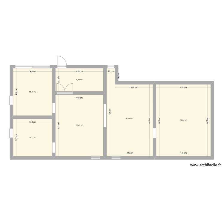 Maison RDC 1 - Plan 6 pièces 112 m2 dessiné par Haskazi