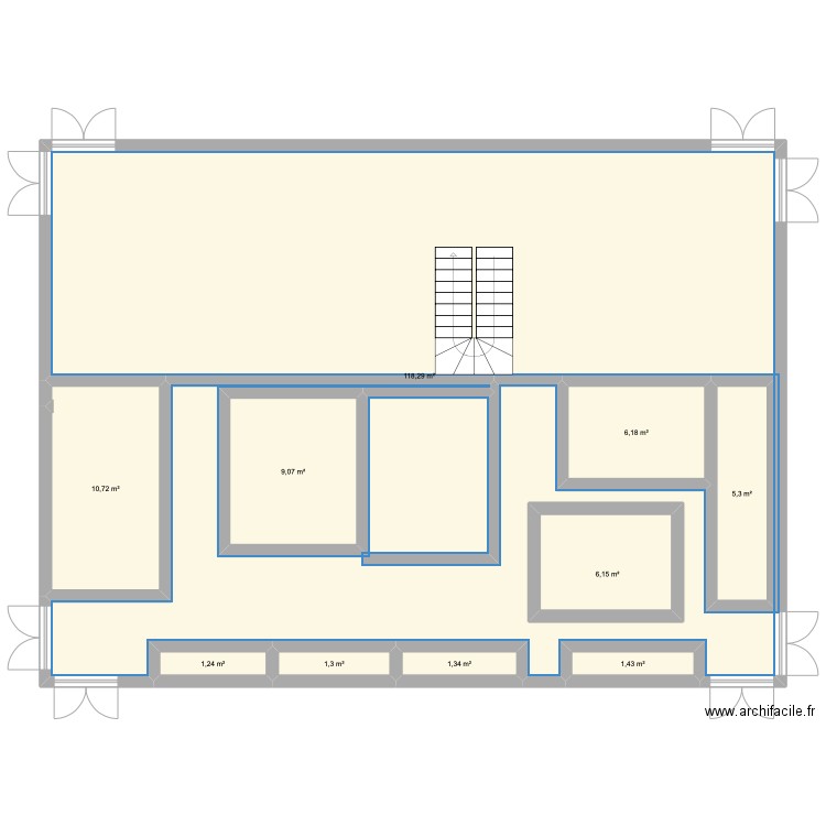 Galerie Lafayette - Plan 10 pièces 170 m2 dessiné par Carla2401