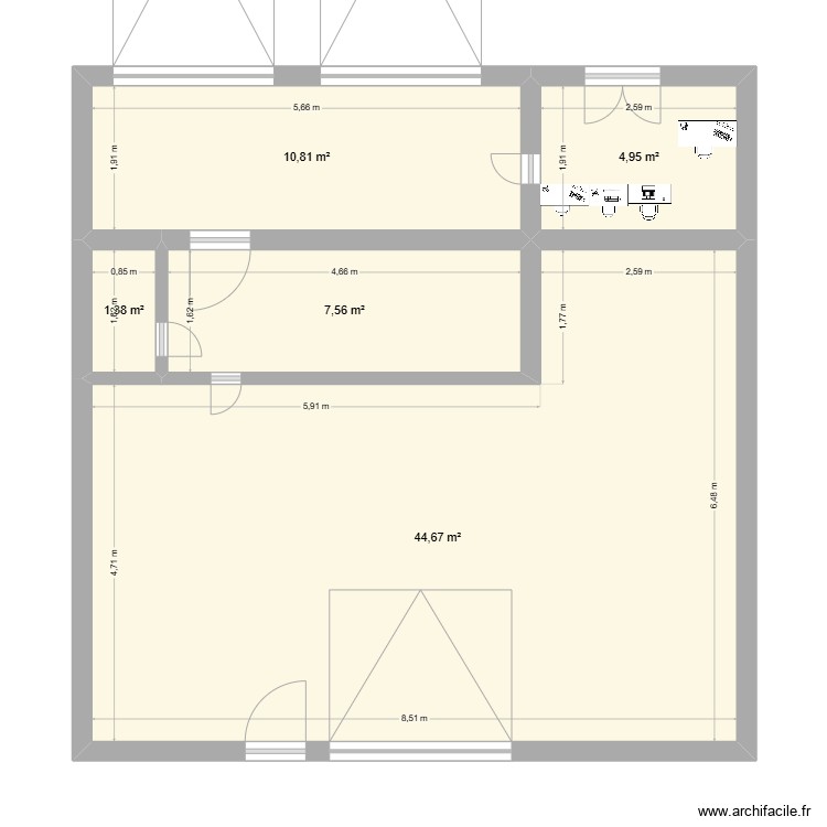 debord enzo - Plan 5 pièces 69 m2 dessiné par Momohenni83