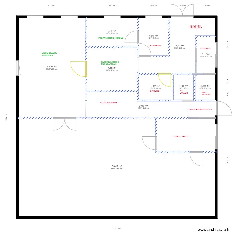 REFECTOIRE EDV 2022 - Plan 11 pièces 136 m2 dessiné par basotech