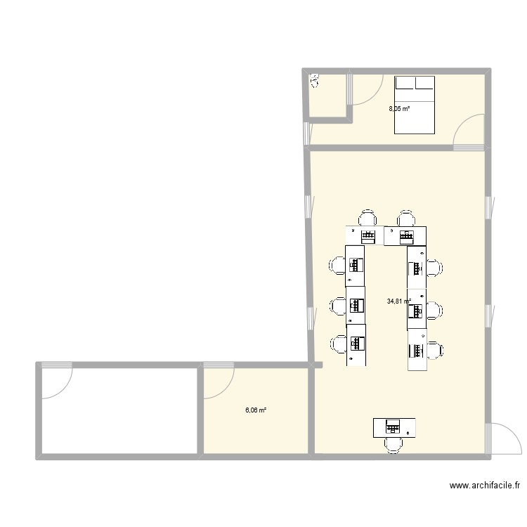 plan papi - Plan 3 pièces 49 m2 dessiné par salimatou