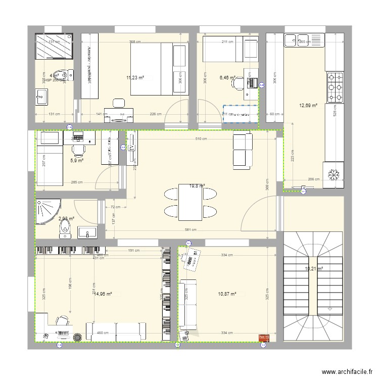 exercice 3 archi - Plan dessiné par plan ent
