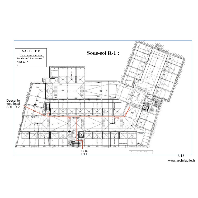 Plan de recolement ORANGE PTT R1 - Plan dessiné par E...