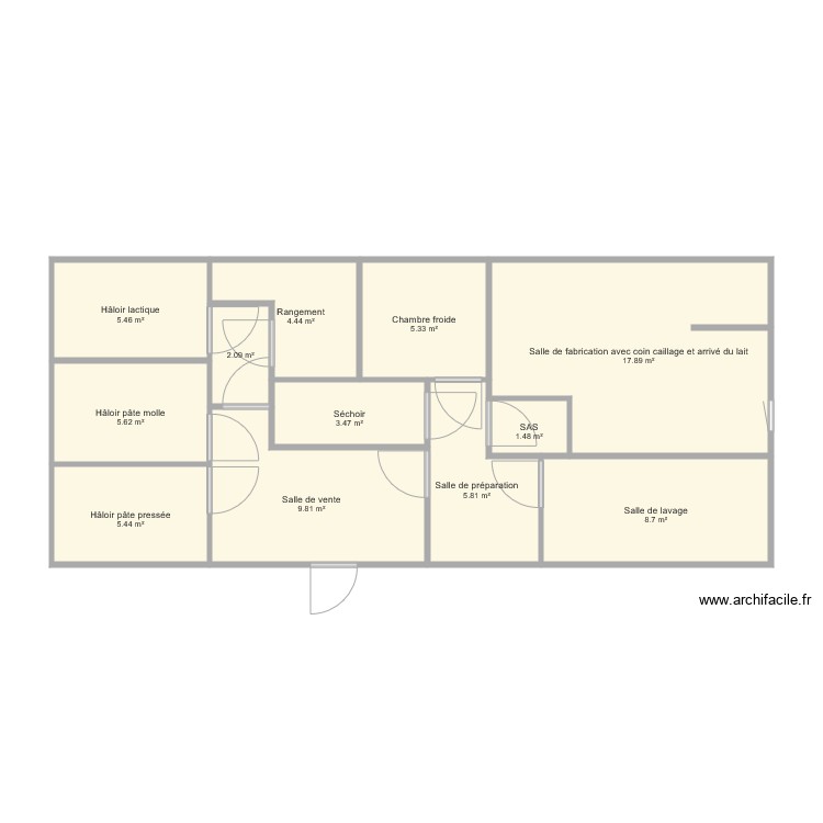 Plan fromagerie - Plan dessiné par aurore0104