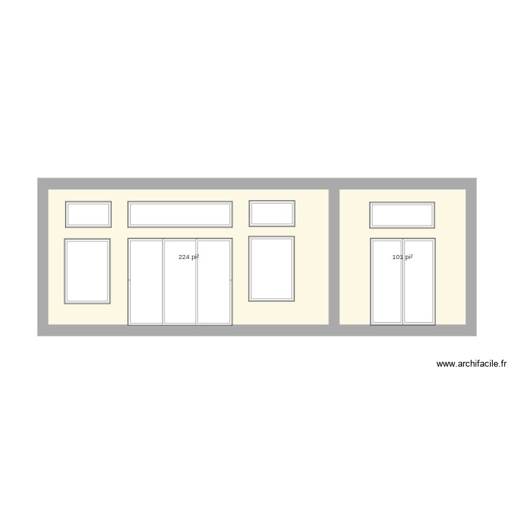 Mini facade - Plan dessiné par 2312 du Rail