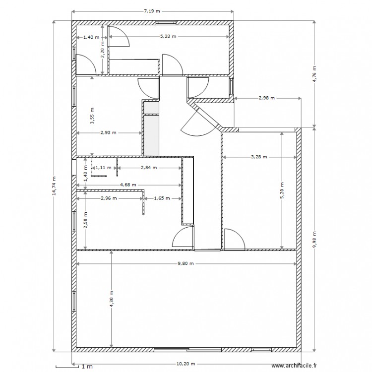 Plan – Plan maison 02 avec cotations – Par djuju2002 ️ | ArchiFacile