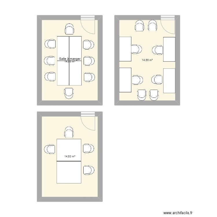 Salle réunion modulable - Plan dessiné par Josephine40